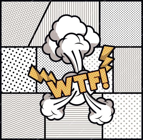Premium Vector | Expression bubble with wtf pop art style
