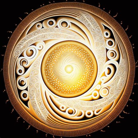 Premium Photo Australian Aboriginal Artwork Of Intricate Ancient Symbolism Gold White Luminous
