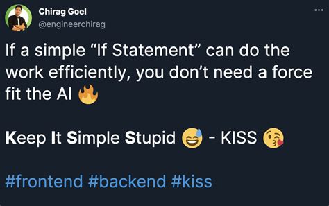 chirag goel on linkedin systemdesign kiss javascript