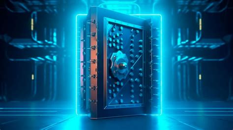 Premium Photo Cyber Security Concept And Digital Data Protection With A Locker In A Blue