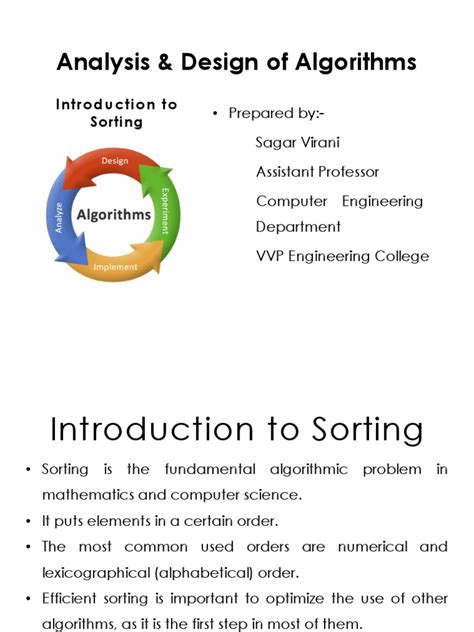 intro sorting pdf algorithms applied mathematics