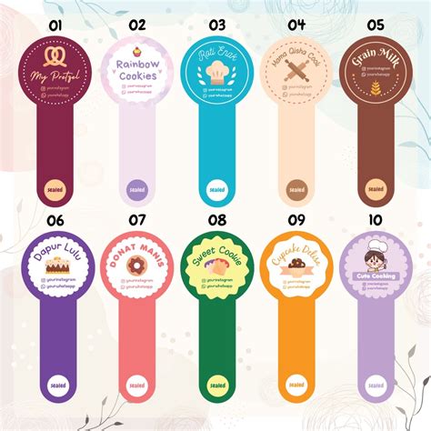 Jual Stiker Segel Botol Custom Sticker Segel Toples Kue Kering Kemasan Makanan Indonesia