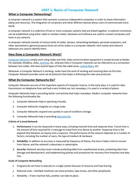 Computr Networking Pdf Computer Network Network Topology