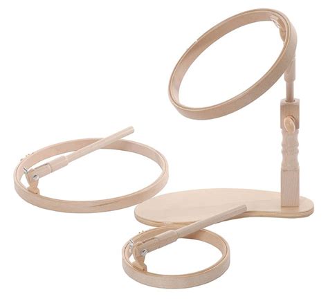 Wooden Embroidery Hoop Holders Set
