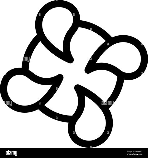 Abstract Icon Of A Five Blades Turbine Rotating Clockwise Stock Vector Image And Art Alamy