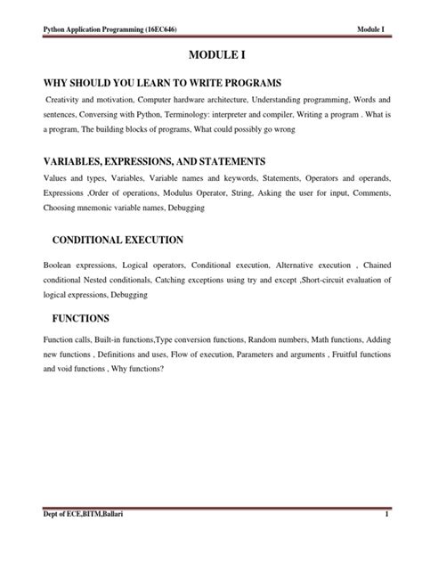 Module 1 Python Pdf