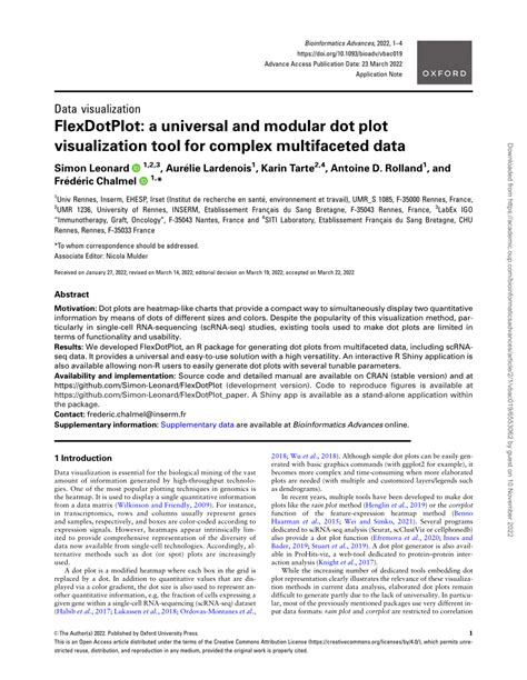 PDF FlexDotPlot A Universal And Modular Dot Plot Visualization Tool For Complex Multifaceted Data