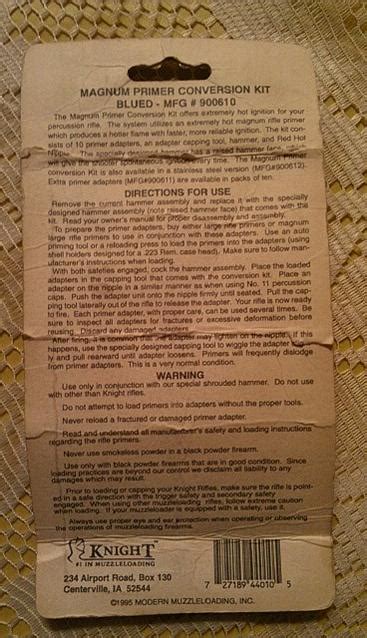 Knight 209 Primer Conversion Kit Forums