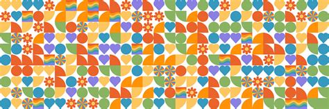 프라이드 먼스 심플한 빈티지 패턴입니다 Lgbtq 커뮤니티 벡터 일러스트레이션 바우하우스 스타일 와 기하학적 요소 와 무지개 Lgbt 상징 인권 운동 개념 게이 퍼레이드 0