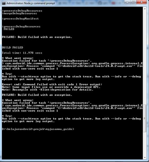 Saya Mengalami Error Build Failed Saat Build Di Ionic Forum Coding