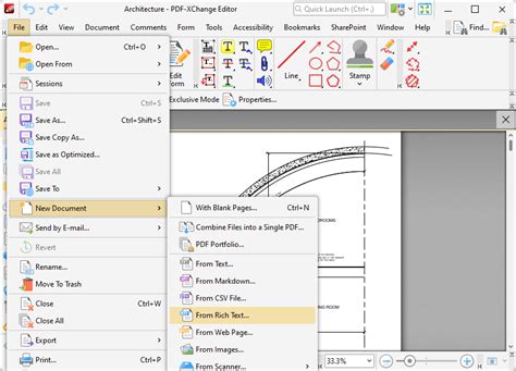 Tabs Guide File New Document From Rich Text
