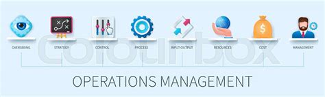 Operations Management Infographic In 3d Style Stock Vector Colourbox