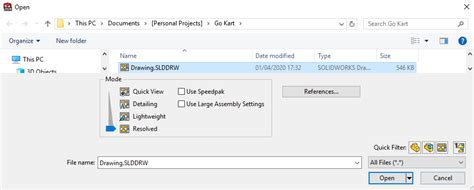 How To Save Time With Open Modes In Solidworks