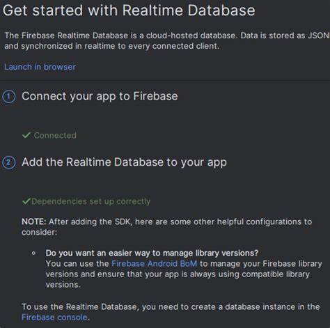 Android Why Is The Firebase Realtime Database Page Not Showing