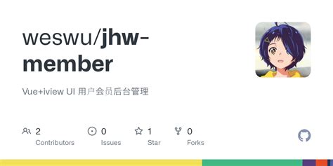 Github Weswujhw Member Vueiview Ui 用户会员后台管理
