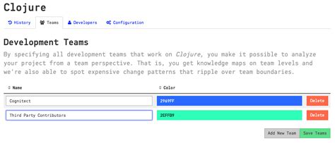 configure developers and teams — codescene 1 8 0 documentation