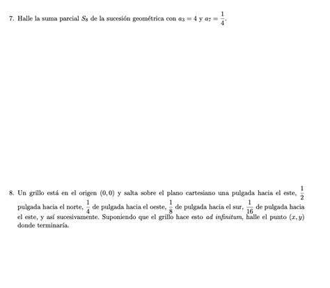 Solved 7 Find The Partial Sum Of S8 Of The Geometric Chegg Com