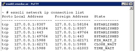 Using Netstat ARP In ESXi Shell