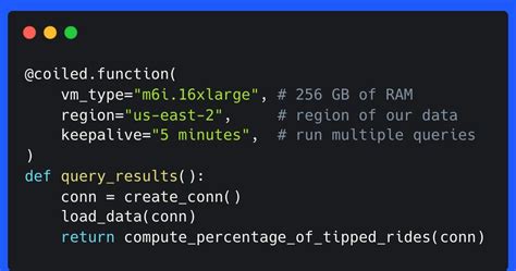 Process Hundreds Of Gbs Of Data With Coiled Functions And Duckdb