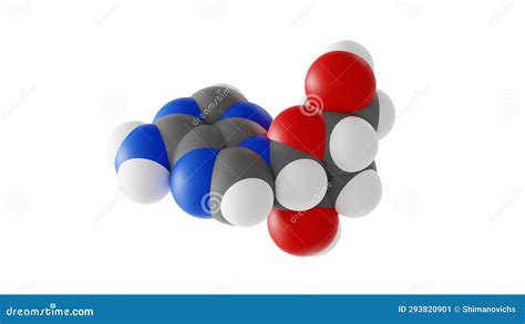 Cordycepin Molecular Structure 3d Model Molecule Derivative Of The Nucleoside Adenosine