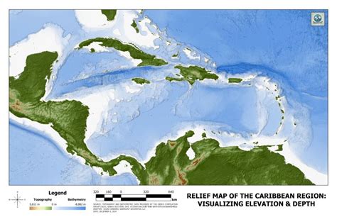 by blending separate hillshading techniques for bathymetry and