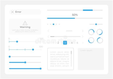 Sliders Ui Elements Kit Stock Vector Illustration Of Icon 258962480