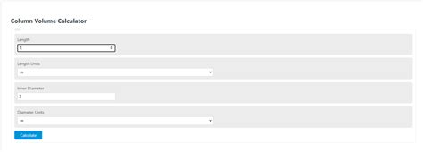 column volume calculator calculator academy
