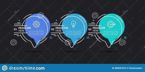 Timeline Infographic Template With 3 Steps Stock Vector Illustration