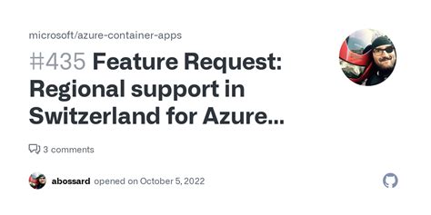 Feature Request Regional Support In Switzerland For Azure Container