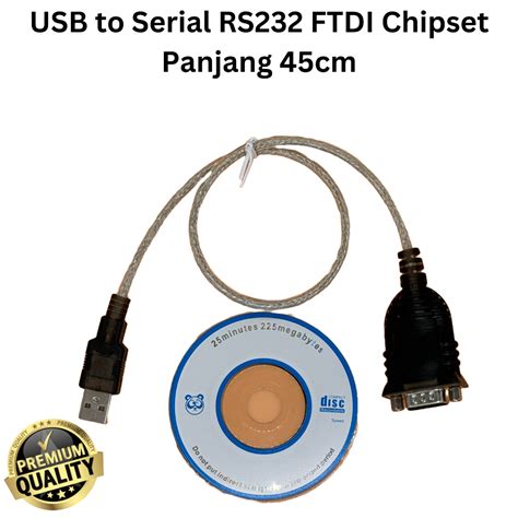 Jual Konverter Usb To Rs232 Ftdi Db9 Parallel Com Serial Adapter Black Panjang 45cm Shopee