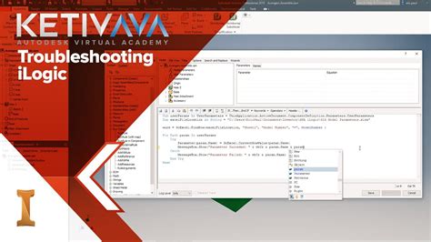 Troubleshooting Ilogic Autodesk Virtual Academy Youtube