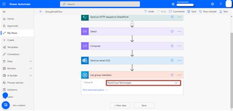 send emails to sharepoint and office 365 groups using power automate