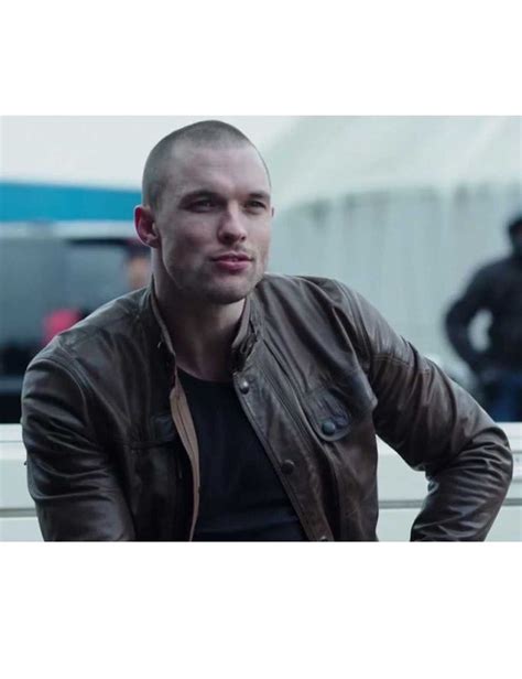 Alita Battle Angel Ed Skrein Zapan Jacket Leather Jacket Men Actors