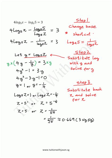 A Math Logarithms Solve For X Singapore Additional Math A Math
