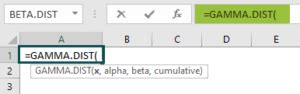 GAMMA DIST Excel Function Example Distribution How To Use