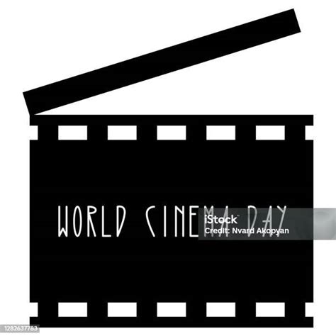 세계 영화의 날 개봉 영화 영화 박수 보드와 텍스트 클래퍼보드 슬랩스틱 영화 제작 장치의 디자인 템플릿 영화에 대한 스톡 벡터 아트 및 기타 이미지 Istock