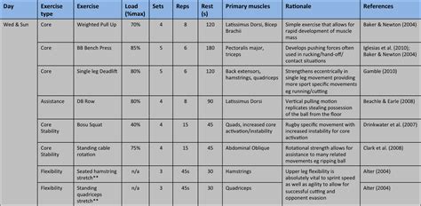 International Rugby Union S C Case Study Assignment Training Plan