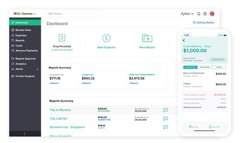 Expense Report Software Online Expense Report Zoho Expense