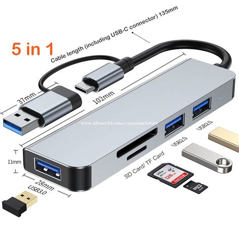 Multiport Usb C Hub Splitter Usb Data Usb30 Hub Adapter Docking