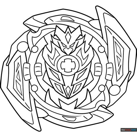Beyblade Coloring Pages Book Clip Art Easy Mandala Drawing