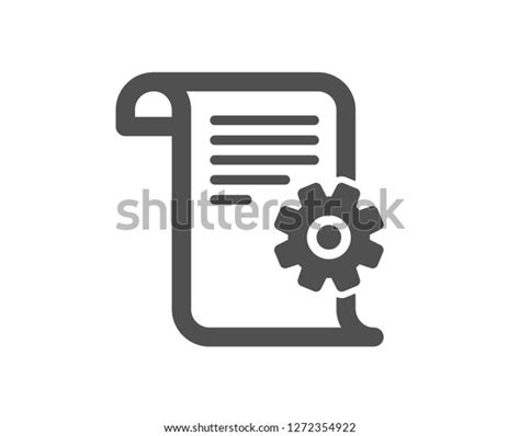 Technical Documentation Icon Instruction Sign Quality Stock Vector