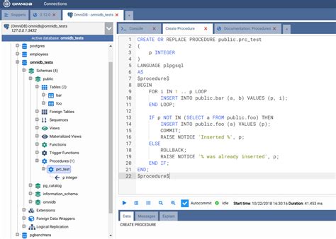 omnidb debugger for postgresql 11 edb