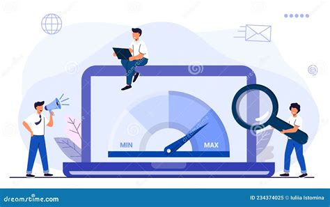 Website Loading Optimization Page Speed And Seo Stock Vector Illustration Of Data Gauge