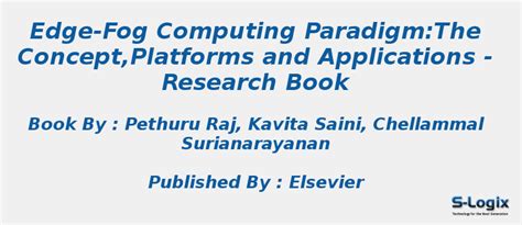 Best Research Books In Edge Fog Computing Paradigmthe Concept S Logix
