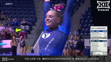 Brynlee Andersens 9 9 Beam Exercise West Virginia Vs Byu Big 12 Gymnastics Highlights