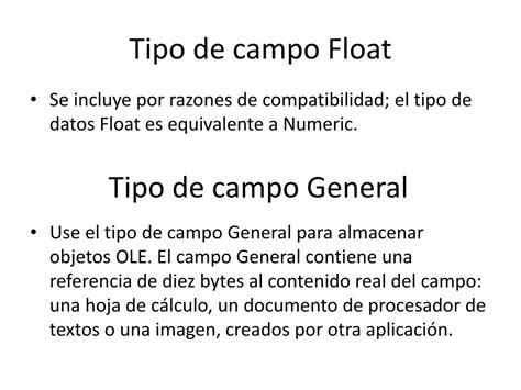 PPT Tipos De Datos Y Campos PowerPoint Presentation Free Download ID