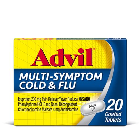 Advil Multi Symptom Cold And Flu Medicine With Ibuprofen 20