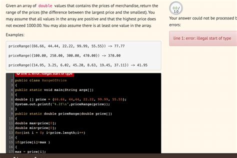 Solved 00 10 Given An Array Of Double Values That