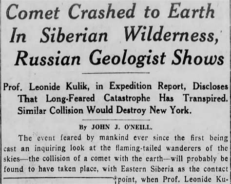 Papergreat Examining The Tunguska Event Via Newspaper Headlines