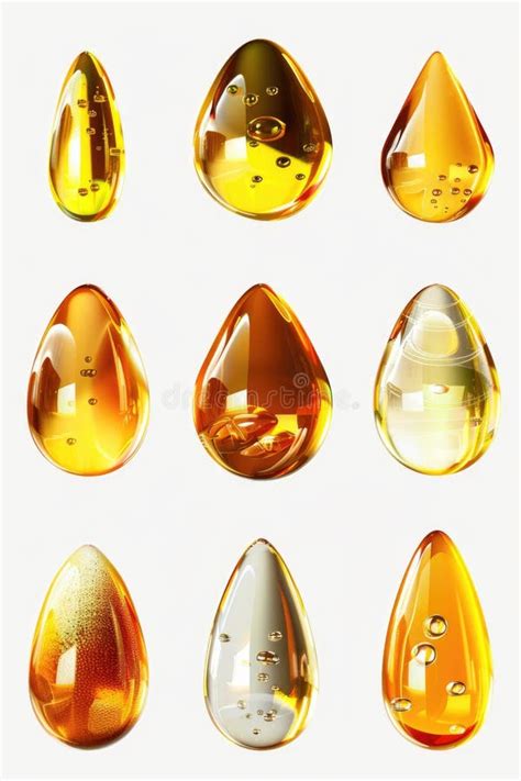 Collection Of Different Colored Glass Drops Versatile For Various